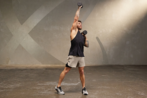 Tutorial: Dumbbell squat alternating pivot press